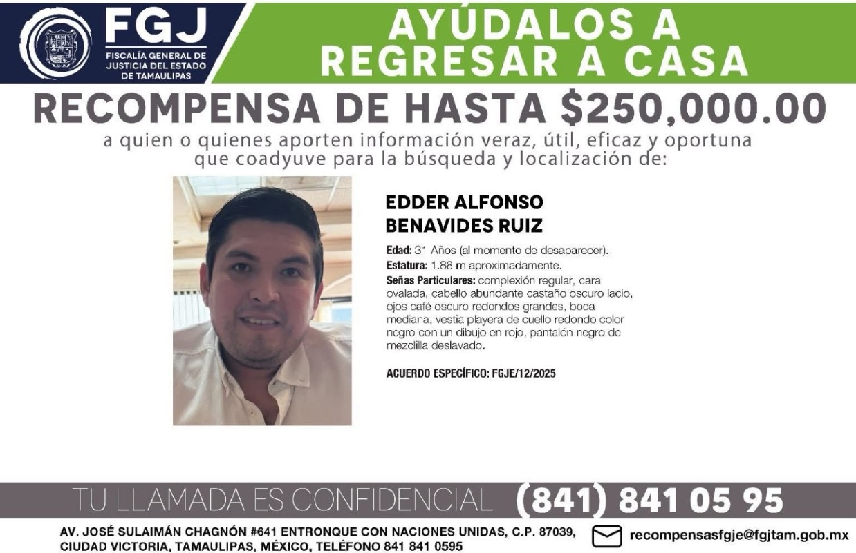 Ofrecen recompensa de 250 mil pesos por Edder - La Expresión ...